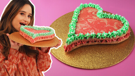 Jill - Mega Macaron Hartjes Taart - Recept | Jill - Zapp