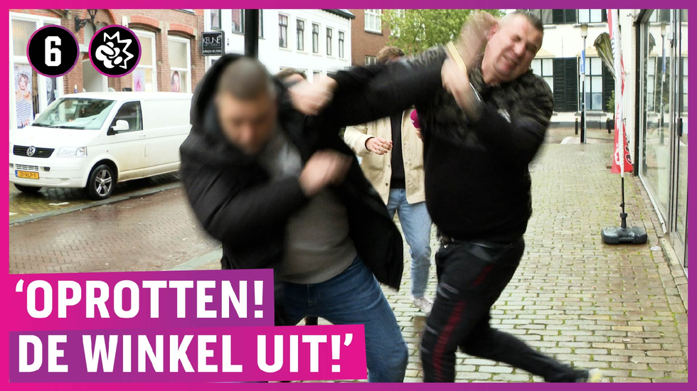 Pownews Zien Agressieve Oplichter Gebruikt Meteen Geweld Bij