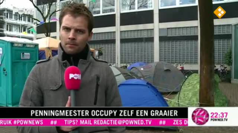 PowNews Flits fragment: Penningmeester Occupy zelf een graaier gemist? Terugkijk doe je op NPO3.nl